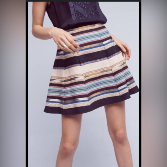 Anthropologie | Skirts | Anthropolgie Chloe A Line Skirt In Blue | Poshmark